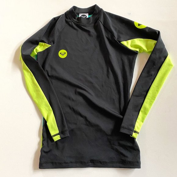 Roxy | Swim | Roxy Girls 12 Black Yellow And Turquoise Long Sleeved ...